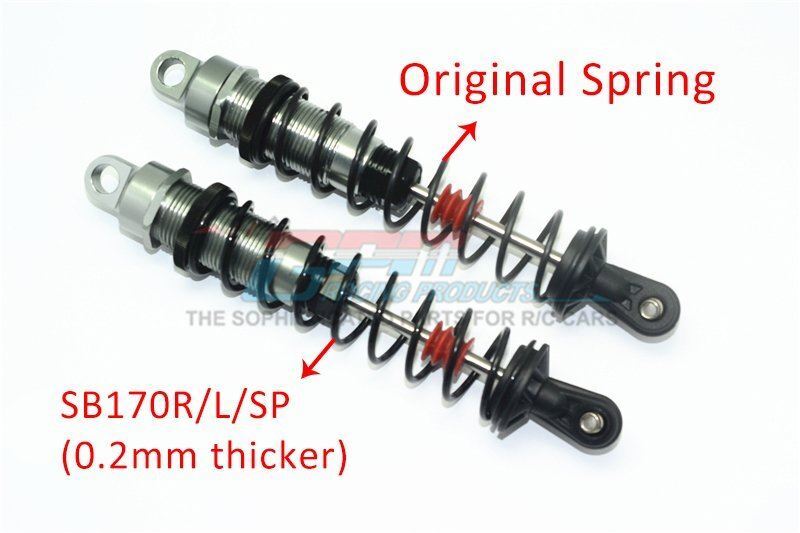 GPM SPARE SPRINGS 2.5mm COIL F: 132mm & R: 170mm FOR LOSI 1/6 4WD SUPER ...