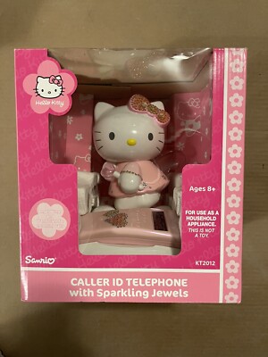 RARE NEW BOX SANRIO 2008 HELLO KITTY PINK CALLER ID TELEPHONE W ...