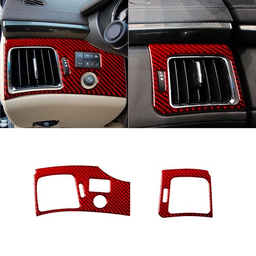 31Pcs Red Carbon Fiber Full Interior Kit Cover Trim For Cadillac CTS ...