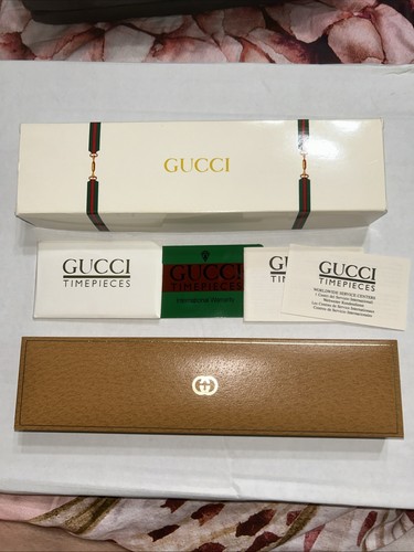 GUCCI Vintage Authentic EMPTY Box Presentation Gift Box Case Paperwork ...