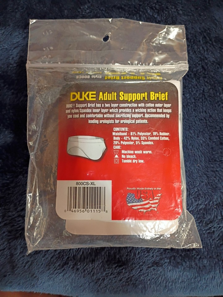 NEW--DUKE Adult Support Brief 800CS-XL Waist 44-50 SEALED Original ...