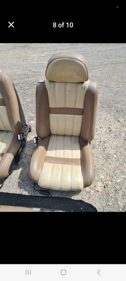 MG MGF MGTF LEATHER INTERIOR TAN BEIGE & CREAM SEATS MIKE SATUR FX WIND ...