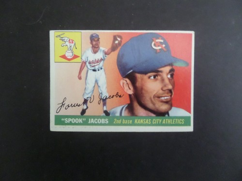 1955 TOPPS SPOOK JACOBS ATHLETICS BASEBALL CARD #61 EX #2606 | eBay
