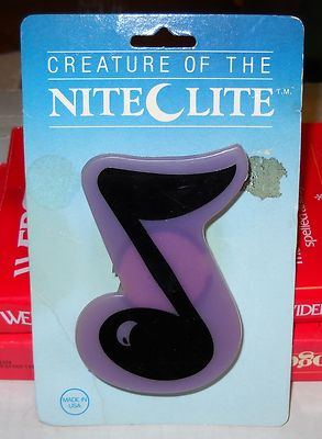 Vintage Creature Of The Nite Lite, Music Note Night Light (Purple) NEW ...