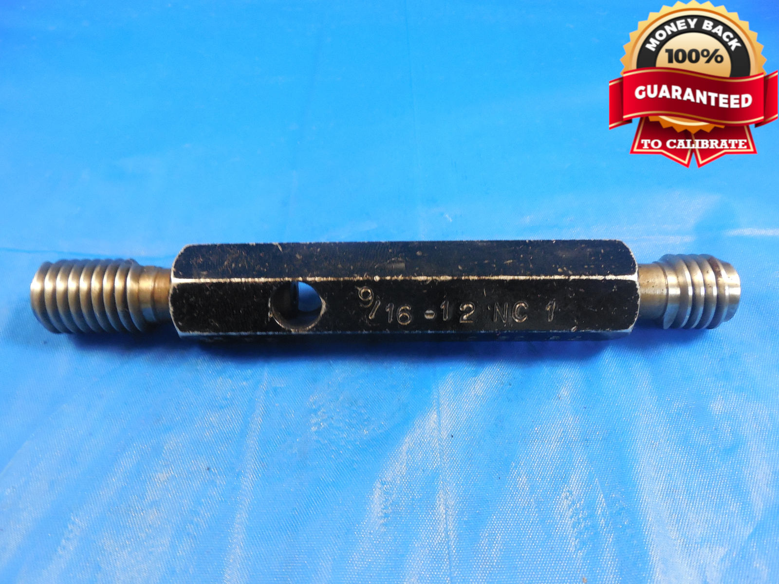 9/16 12 NC 1 THREAD PLUG GAGE .5625 GO NO GO P.D.'S = .5107 & .5186 9/ ...