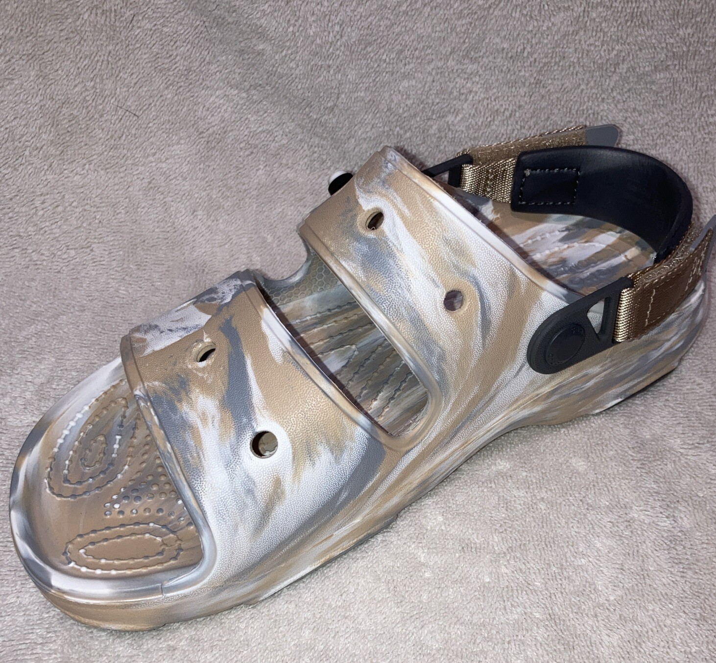 RIGHT SHOE ONLY Crocs Slip On All Terrain Marbled Sandal Amputee Men 6 ...