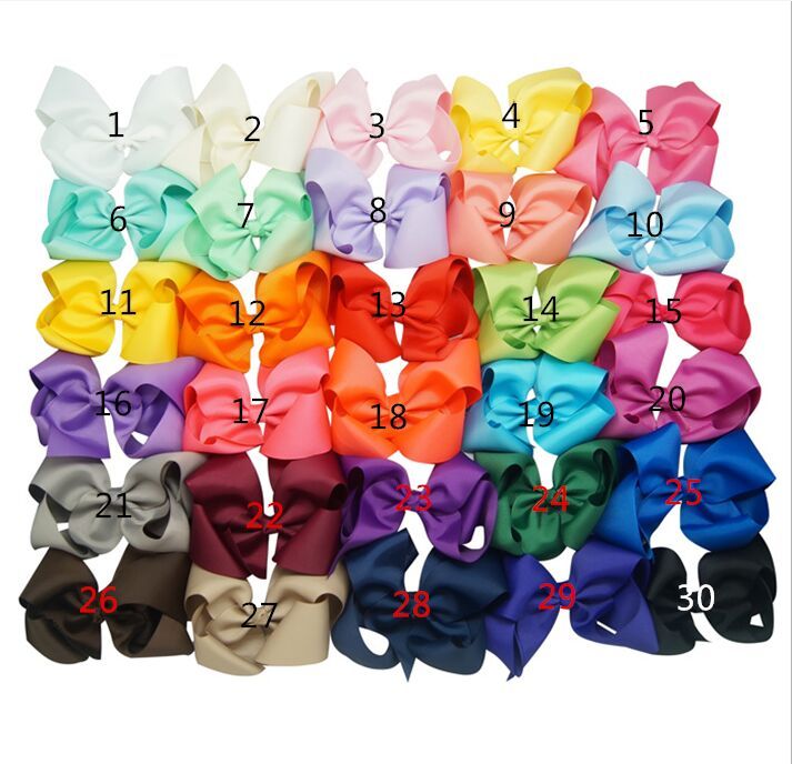 6 Inch Large Grosgrain Knot Hair Bow With Clip for Girls/Toddlers HB003 ...