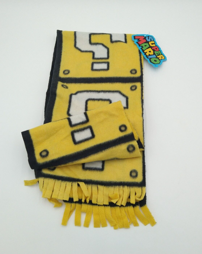 Nintendo Super Mario Bros Yellow Question Block Fleece Scarf CultureFly ...