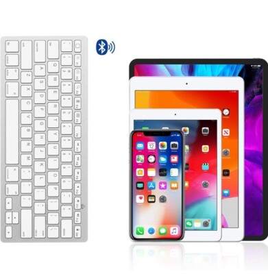 OMOTON Ultra-Slim Bluetooth Keyboard for iPad 10.2(9th/ 8th/ 7th ...