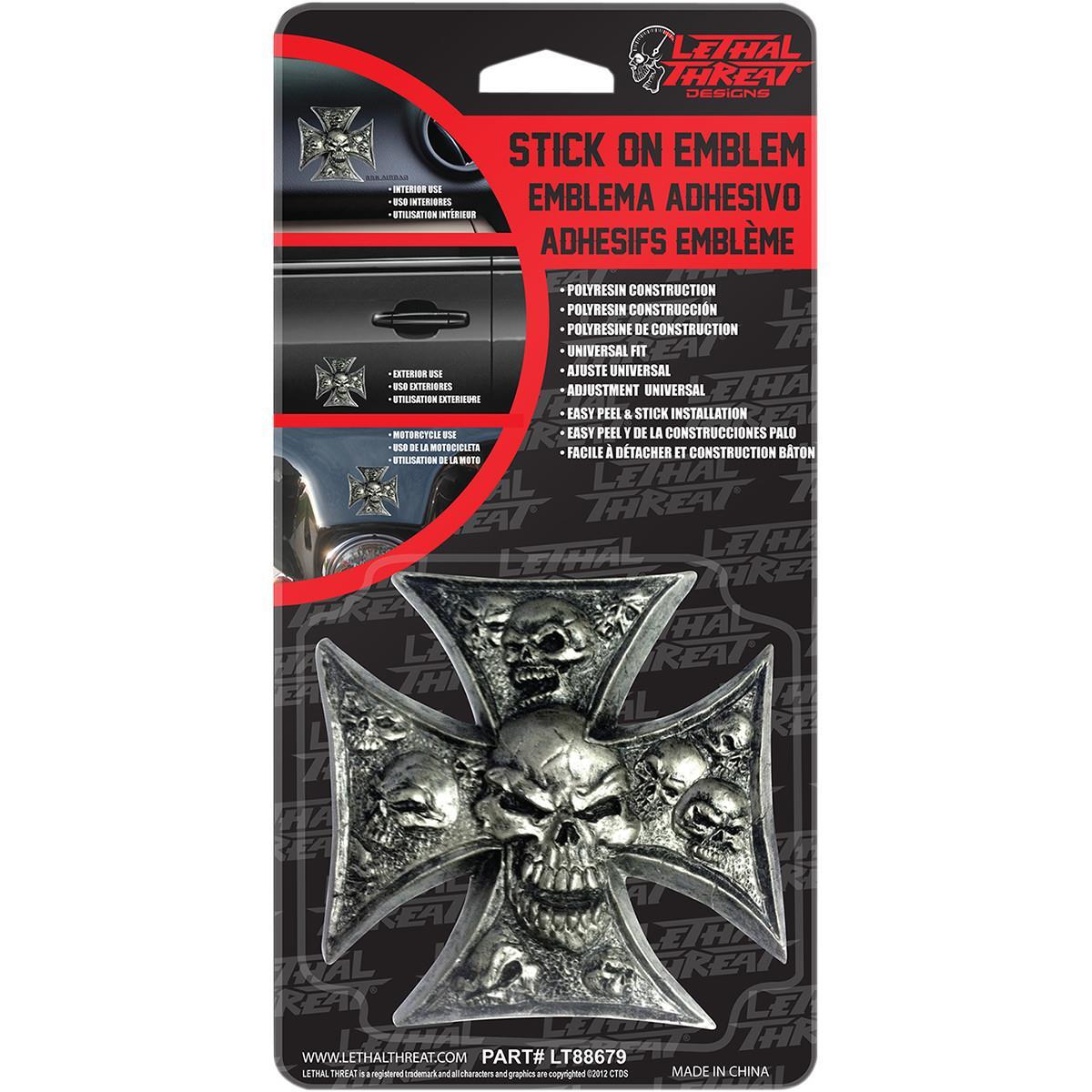 Lethal Threat - LT88679 - Iron Cross Skull Emblem for sale online | eBay