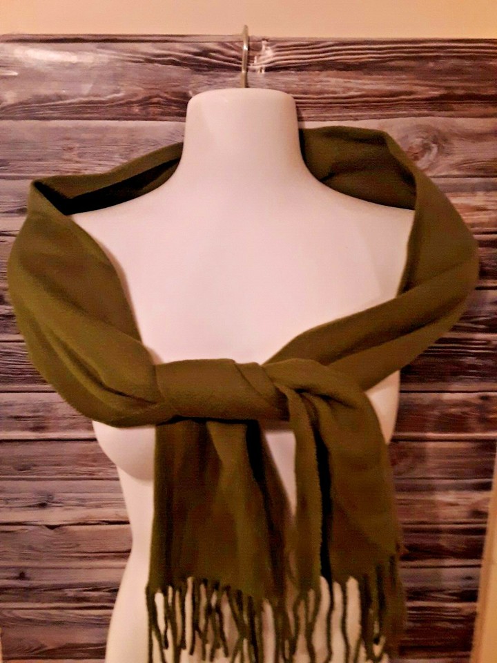 WOMENS CEJON made in italy Scarf scarves 100% Acrylic green soft 77CENT ...