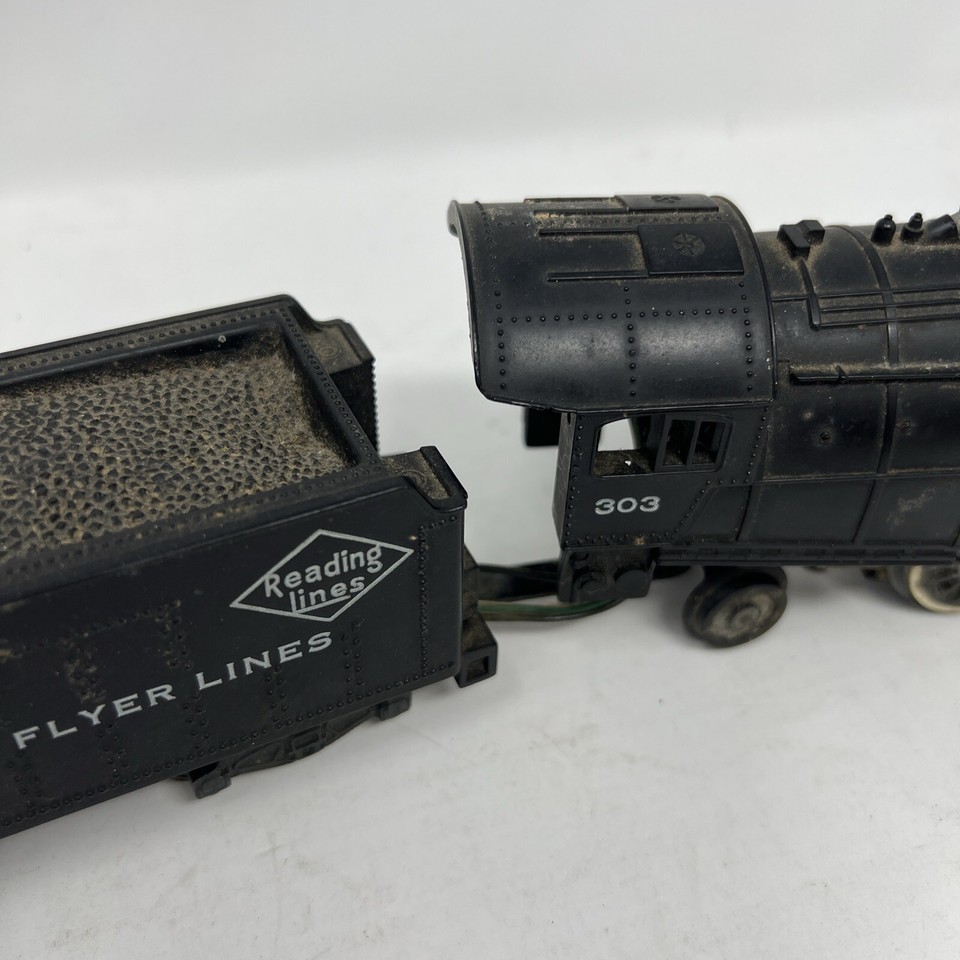 Gilbert American Flyer 303 Reading Lines 4-4-2 Locomotive and Tender | eBay