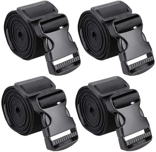 4Pack 38" Adjustable Nylon Utility Straps w/ Quick-Release Buckle for ...