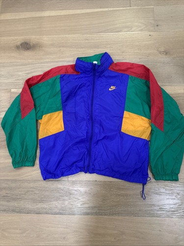Vintage 90s Nike Colorblock Windbreaker Nylon Men's Large Excellent ...