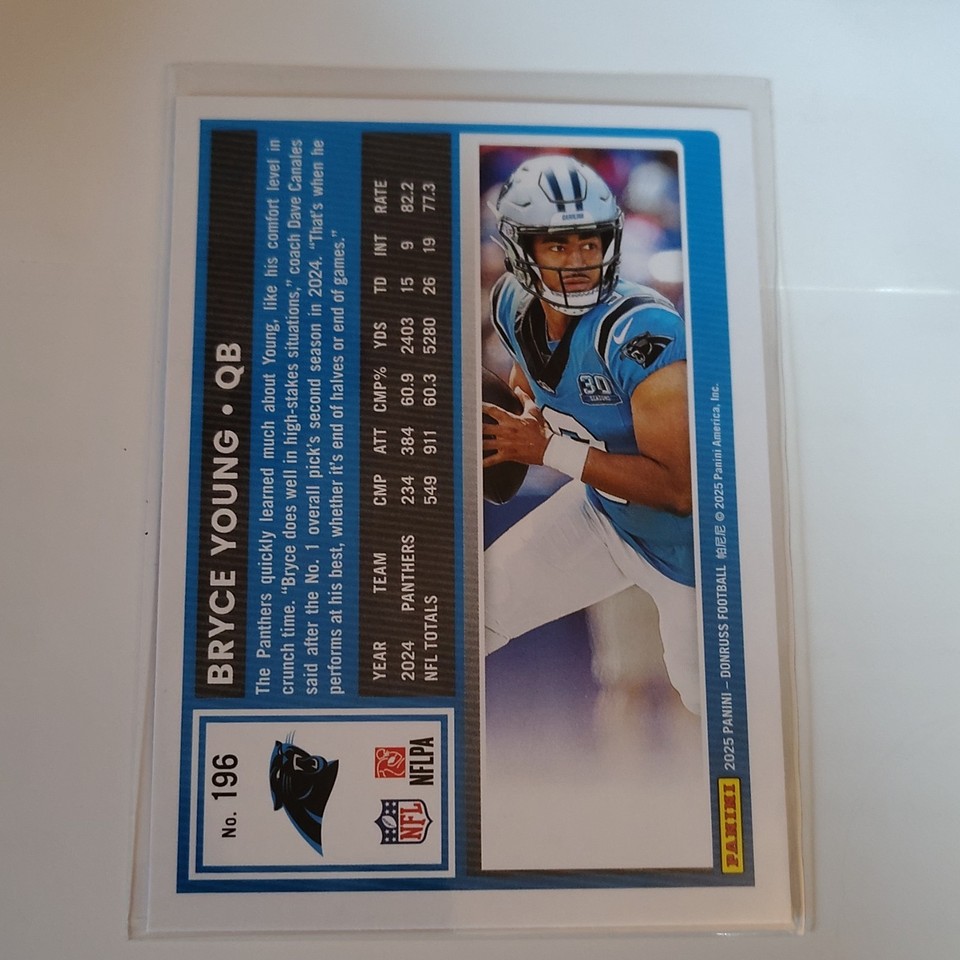 Donruss 2025 Bryce Young Panthers Press Proof NFL Card Lot | eBay