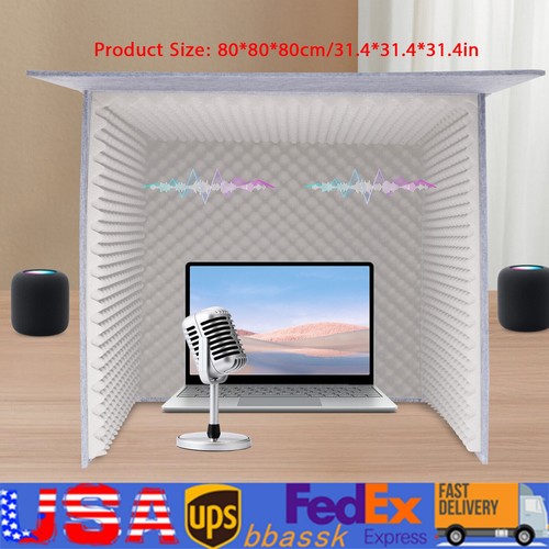 Sound Isolation Booth Portable Studio Sound Recording Desktop ...