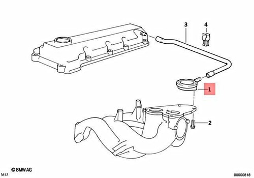 Genuine BMW E34 E36 E46 Z3 Engine Crank Crankcase Vent Valve OEM ...