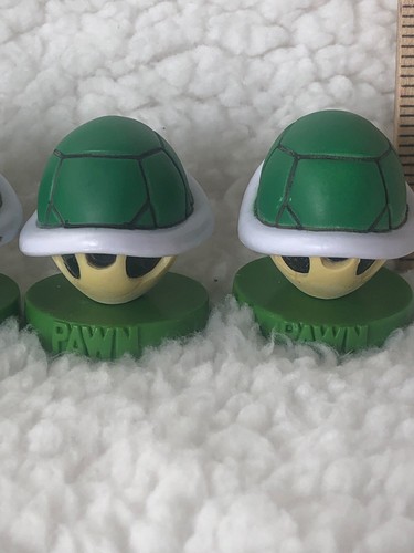 4 Super Mario Green Turtle Shell Pawn Piece Chess Game Replacement cake ...