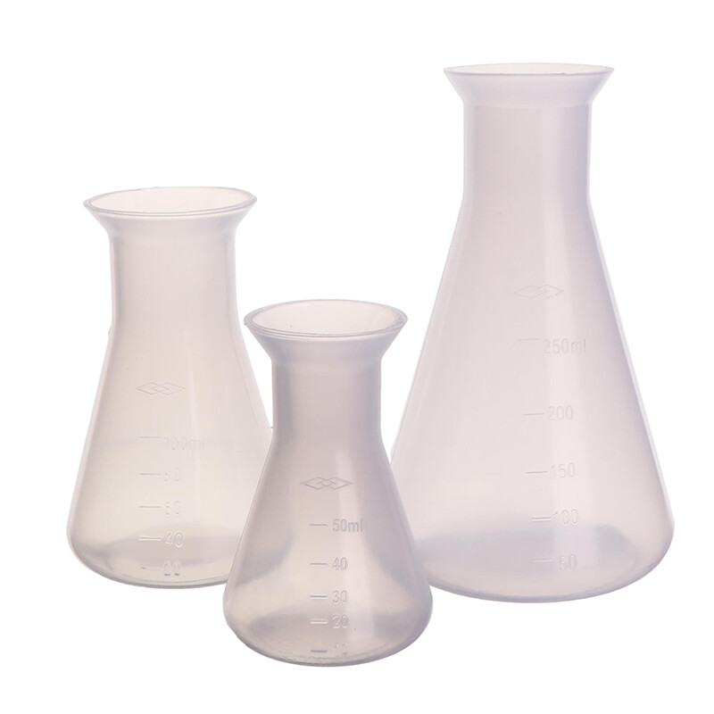 1Pc 50/100/250ml Plastic Erlenmeyer Flask Narrow Neck Conical Triangle ...