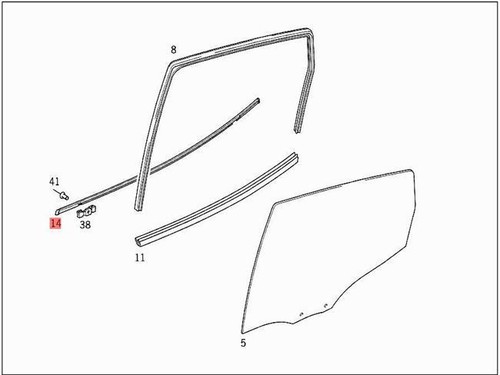 Genuine Sealing Rail Mercedes W168 Hatchback 1687351065 | eBay