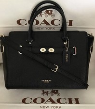 Coach F32106 Bubble Leather Blake Flap Carryall Satchel Bag Im/oxblood ...