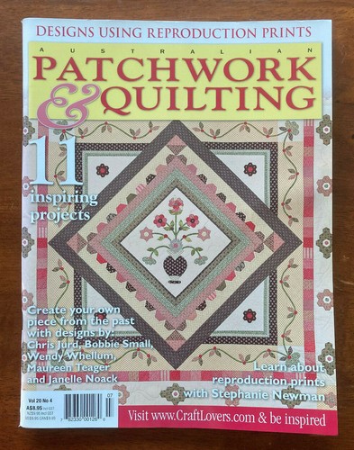 Australian Patchwork and Quilting Vol 20 no.4, Pattern Sheet Included ...