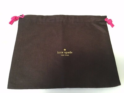 Kate Spade Brown Drawstring Bag Pouch 7" x 9" | eBay