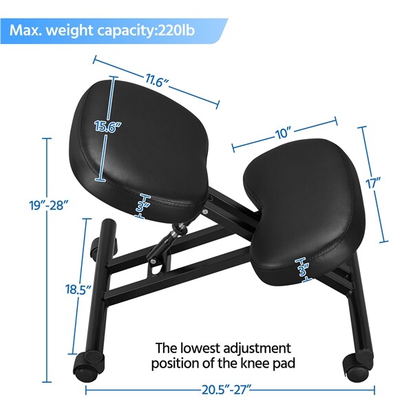 Ergonomic Kneeling Chair Adjustable Posture Chair Stool with Angled ...
