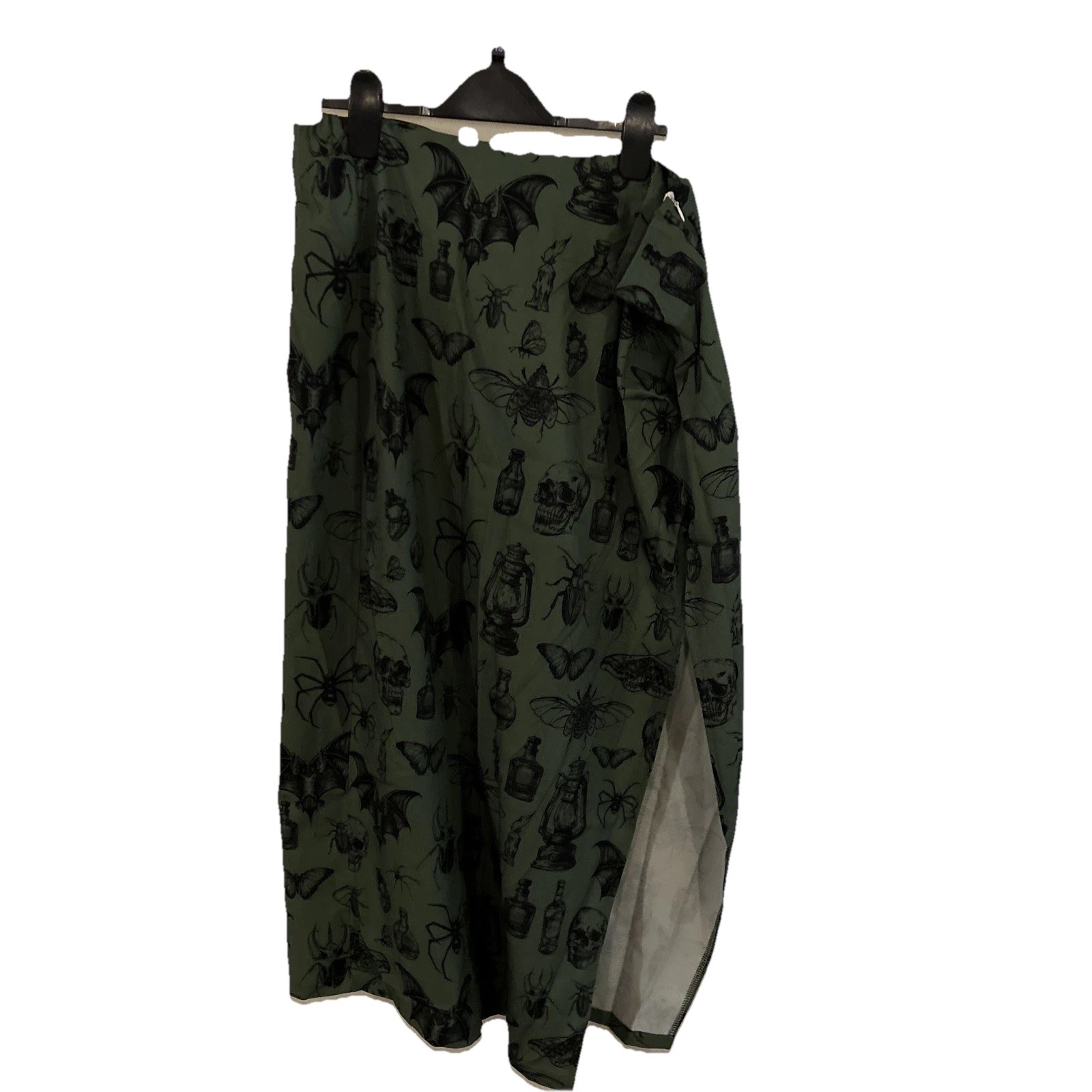 ROMWE Plus Size Gothic Mysterious Bat, Skull, Spider Full Print High ...