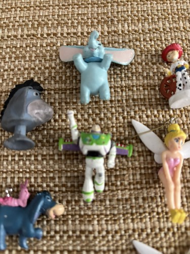 B-I-N Lot of (10) Various Disney Mini Ornaments Tinkerbell, Buzz, Woody ...