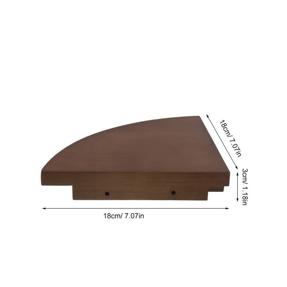 Corner Floating Shelves: Fan Shaped Wooden Corner Wall Shelf ...