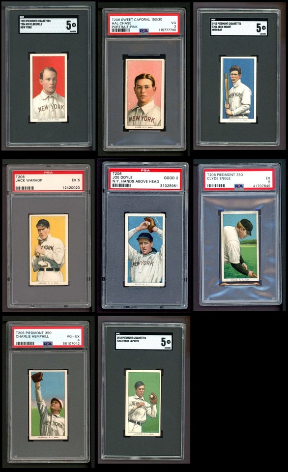1909 T206 New York Yankees Near Team Set 4 - VG/EX 7127938 (19 / 20 ...