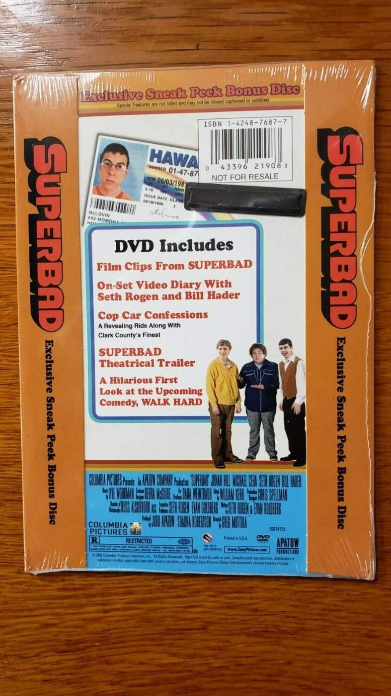 Superbad Exclusive Sneak Peek Bonus Disc DVD Best Buy | eBay