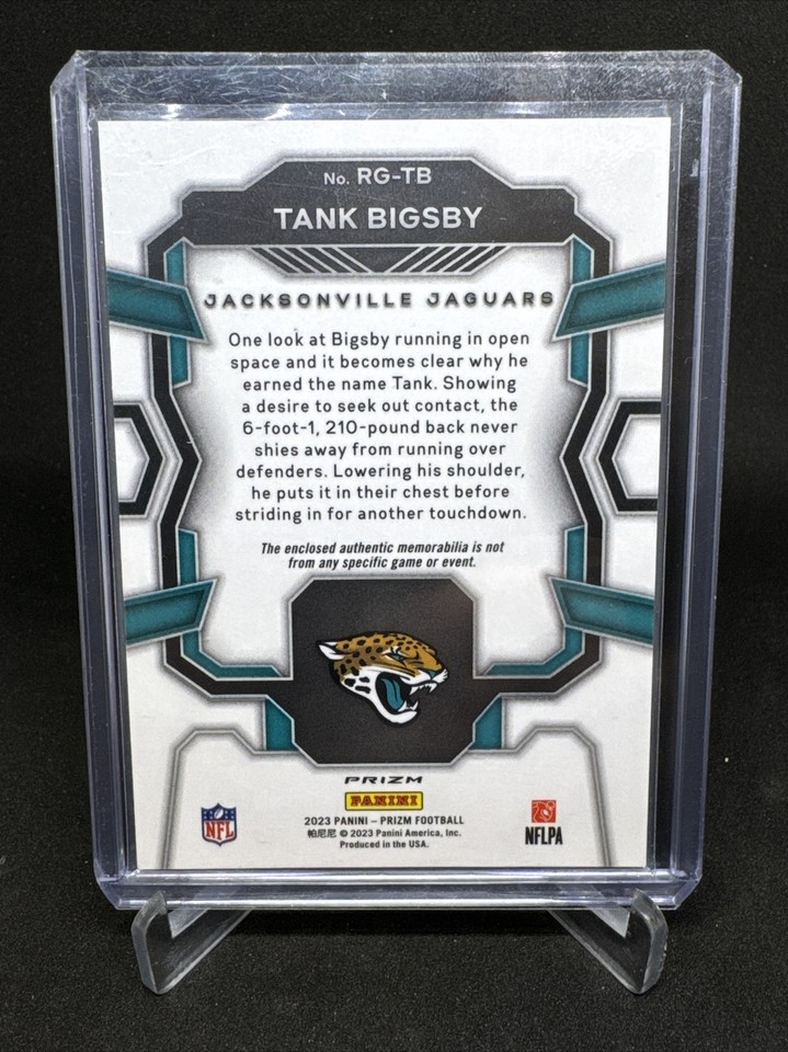 2023 Panini Prizm Rookie Gear #RG-TB Tank Bigsby Green Pulsar Patch (RC ...