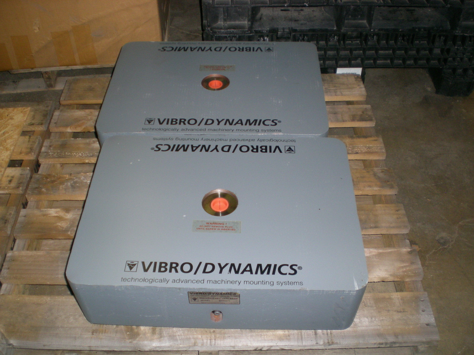 Lot of 2 ea. Vibro Dynamics Micro Level Isolator Machine Mount 26-1/2 ...