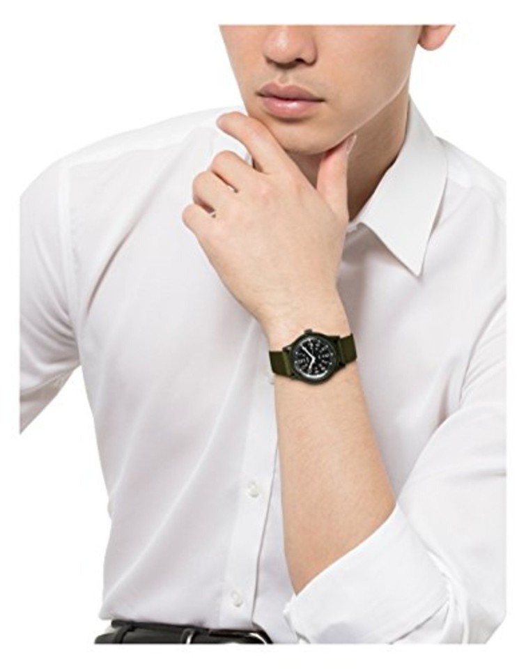 TIMEX Original Vietnamese Camper 36mm Black dial Khaki Nylon Strap TW2P ...