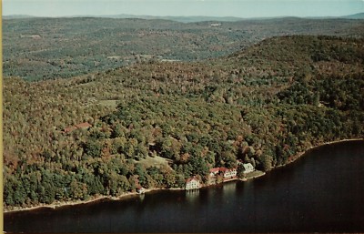 Air Aerial View Camp Notre Dame Lake Spofford New Hampshire NH Postcard ...