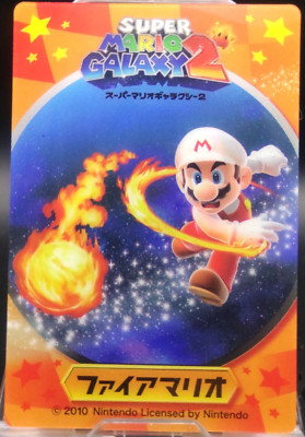 Fire Mario Super Mario Bros Galaxy 2 Vintage Plastic Card Nintendo ...