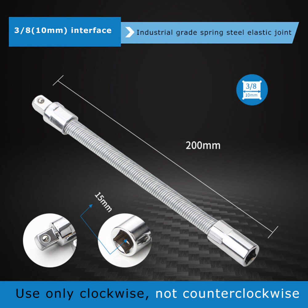 1/4" 3/8" 1/2" Drive Flexible Flexi Socket Extension Bar Adapter ...
