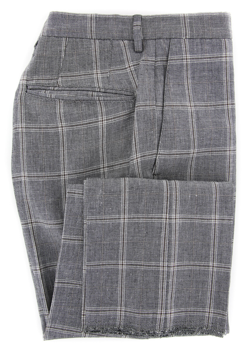 Incotex Dark Brown Window Pane Pants - Slim - 34/50 - (IN-S0W030-6311 ...