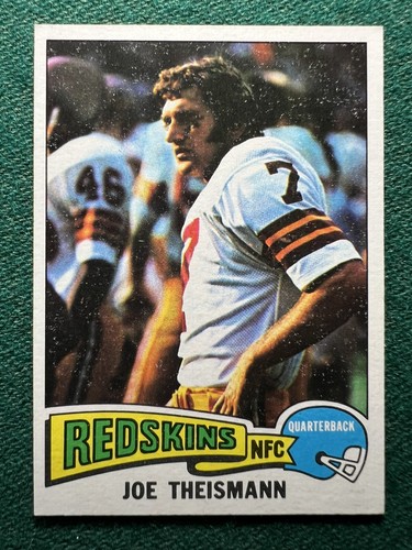 1975 Topps Football Joe Theismann Washington Redskins #416 HOF Great ...