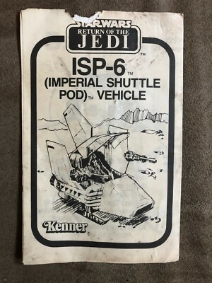 1983 Kenner Star Wars Return of the Jedi ISP-6 Instructions Blueprint ...