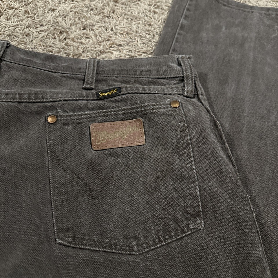 Wrangler Jeans Mens 40x34 Brown Denim Cowboy Rancher Western Rodeo ...