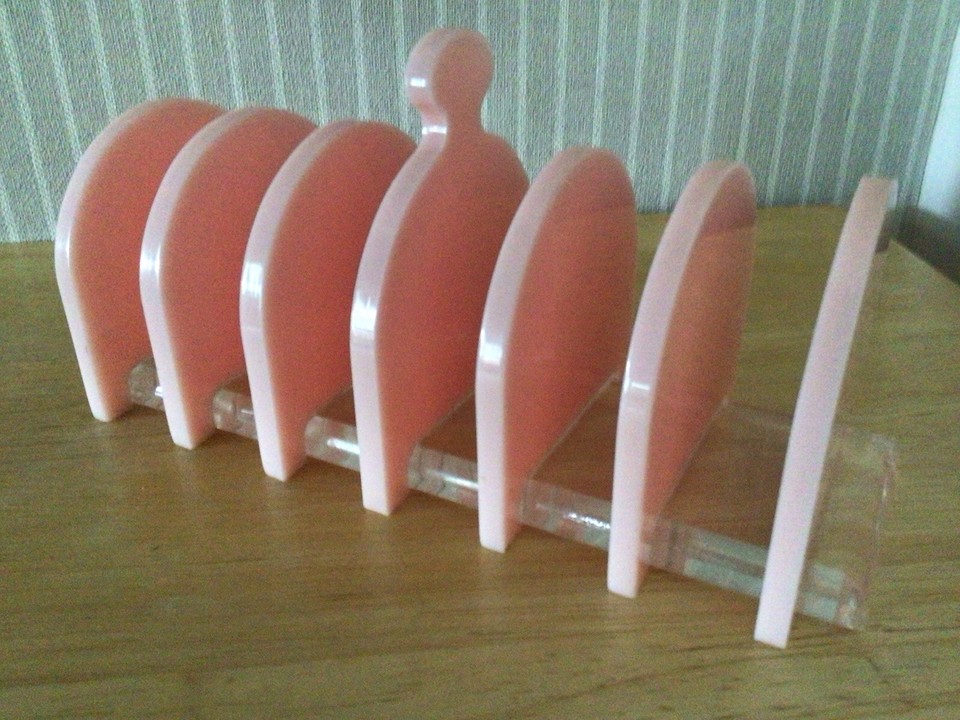 Lucite Acrylic Art Deco Toast Rack Pink Vintage Retro Mid Century | eBay UK