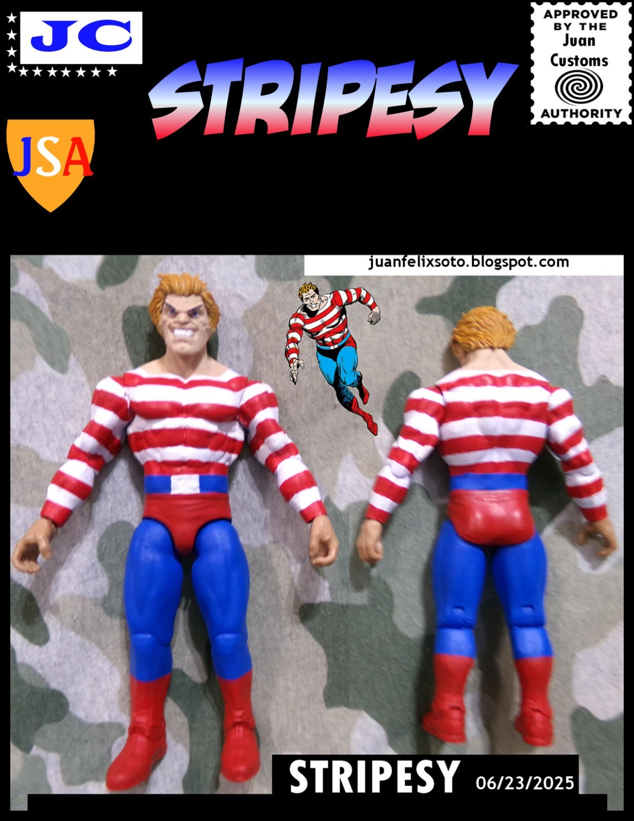 STRIPESY custom made action figure, Marvel, DC Universe, All Star ...
