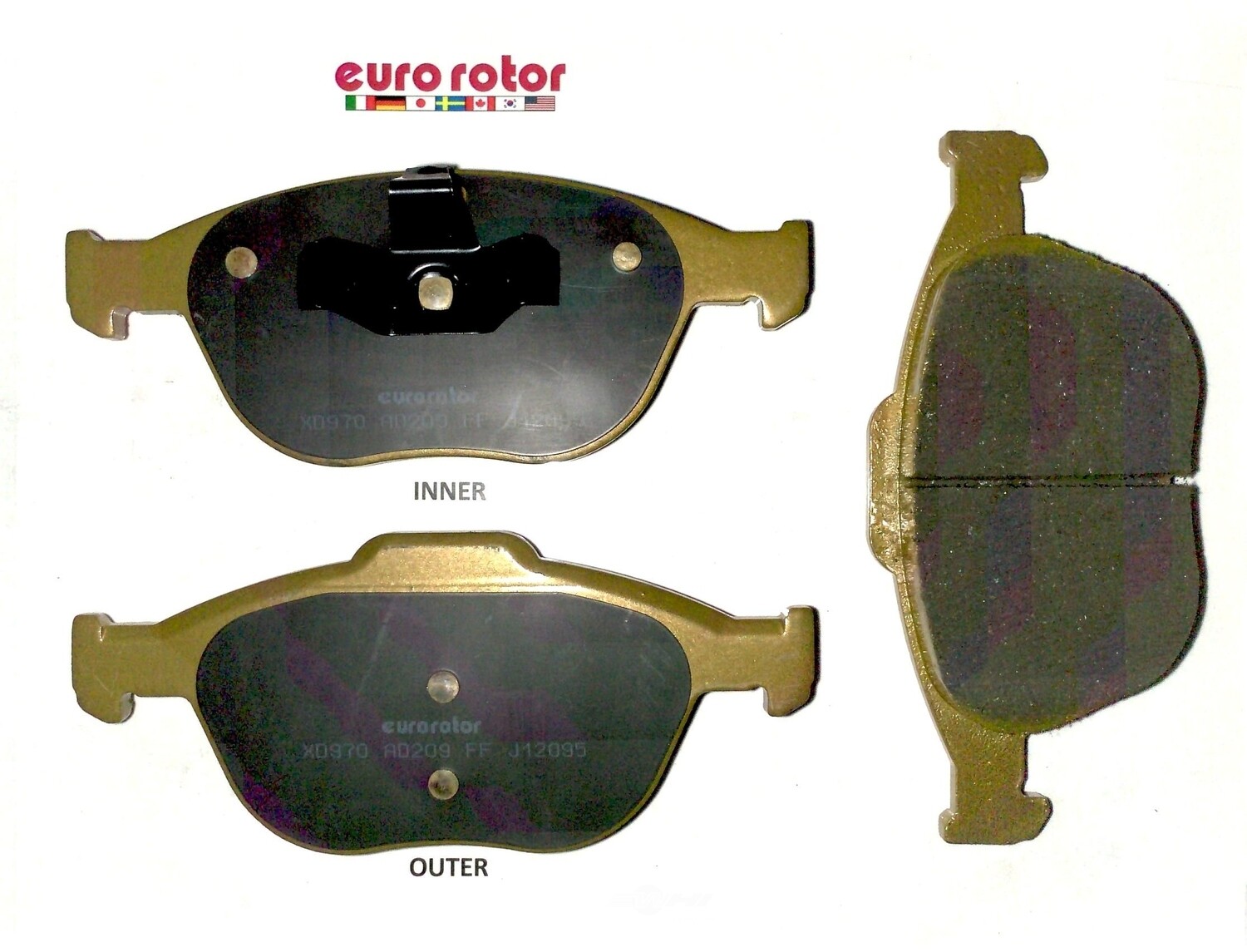 Disc Brake Pad Set-Rear Disc Front Eurorotor XD970-H for sale online | eBay