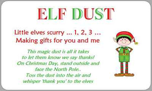 Elf Dust Stickers Christmas Poem Labels | eBay