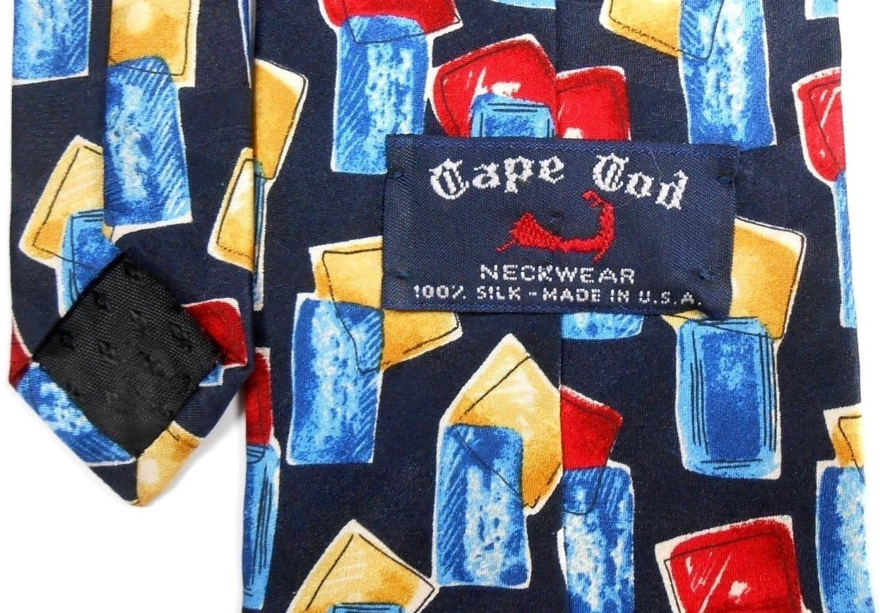 Cape Cod Men's Silk Tie 56.5" X 3.75" Multiple Color Abstract | eBay