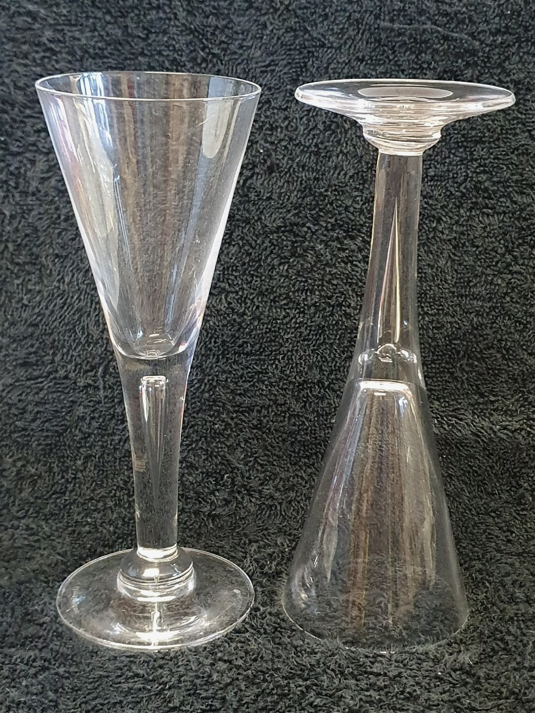 🔶️2 FRANK THROWER WINE GLASS DANISH MODERN CRYSTAL DARTINGTON SHARON ...