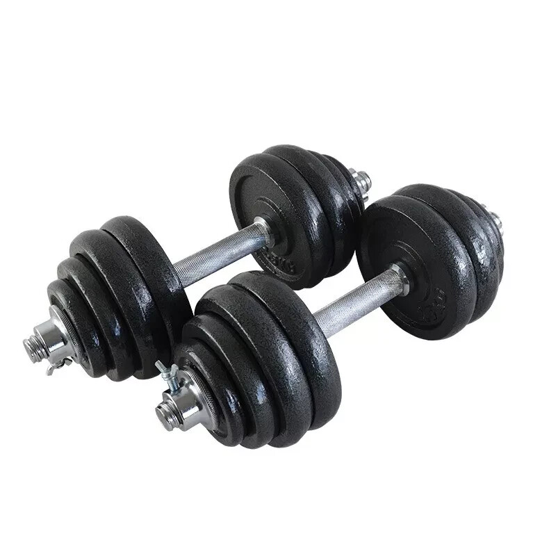 15kg Adjustable Dumbbells Set Cast Iron Weight Barbell Set Men Women ...